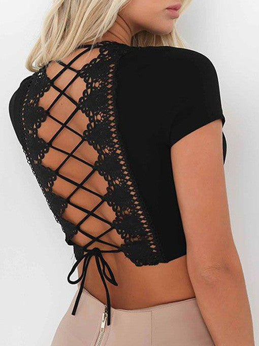 cross back crop top